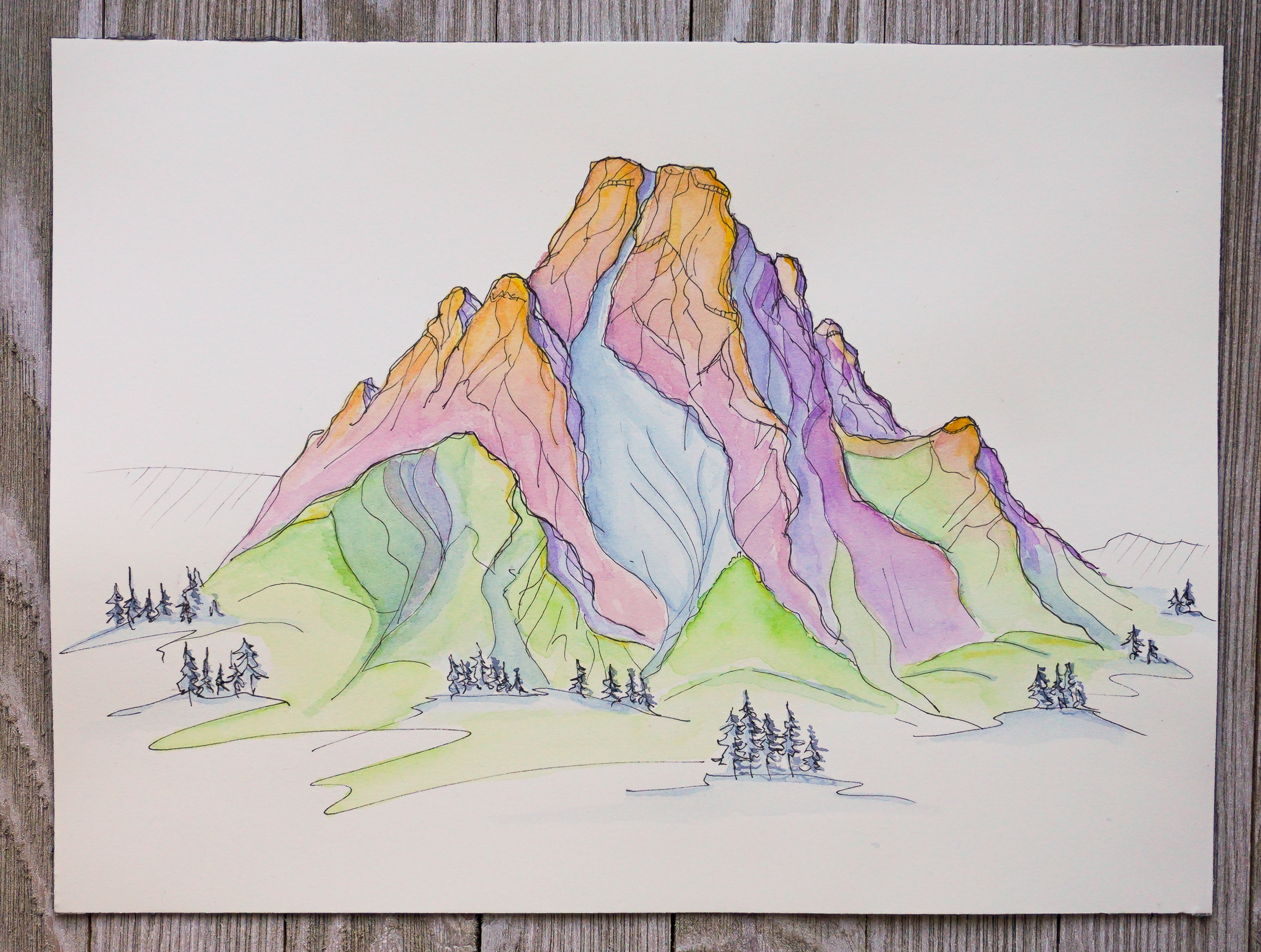 Mt Moran - Jen Reddy Ink